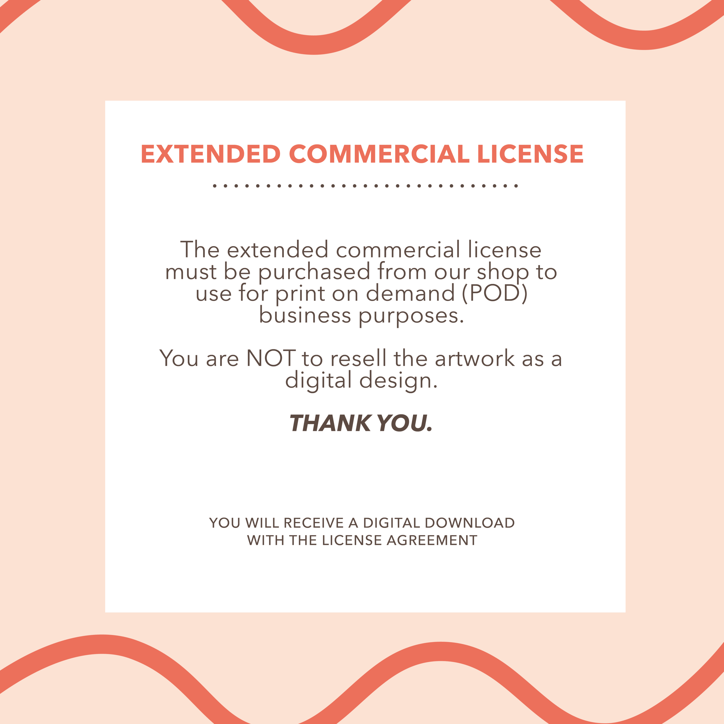 Extended Commercial License | Digital Download – jasmithdesigns