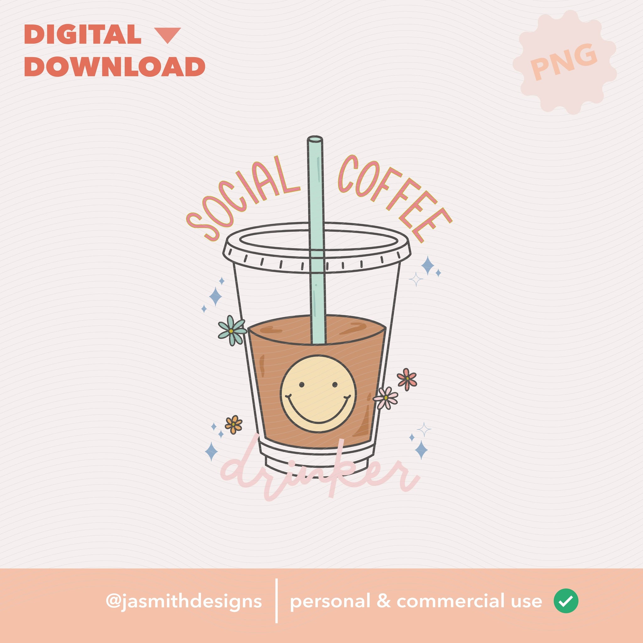 Social Coffee Drinker | Digital Download – jasmithdesigns