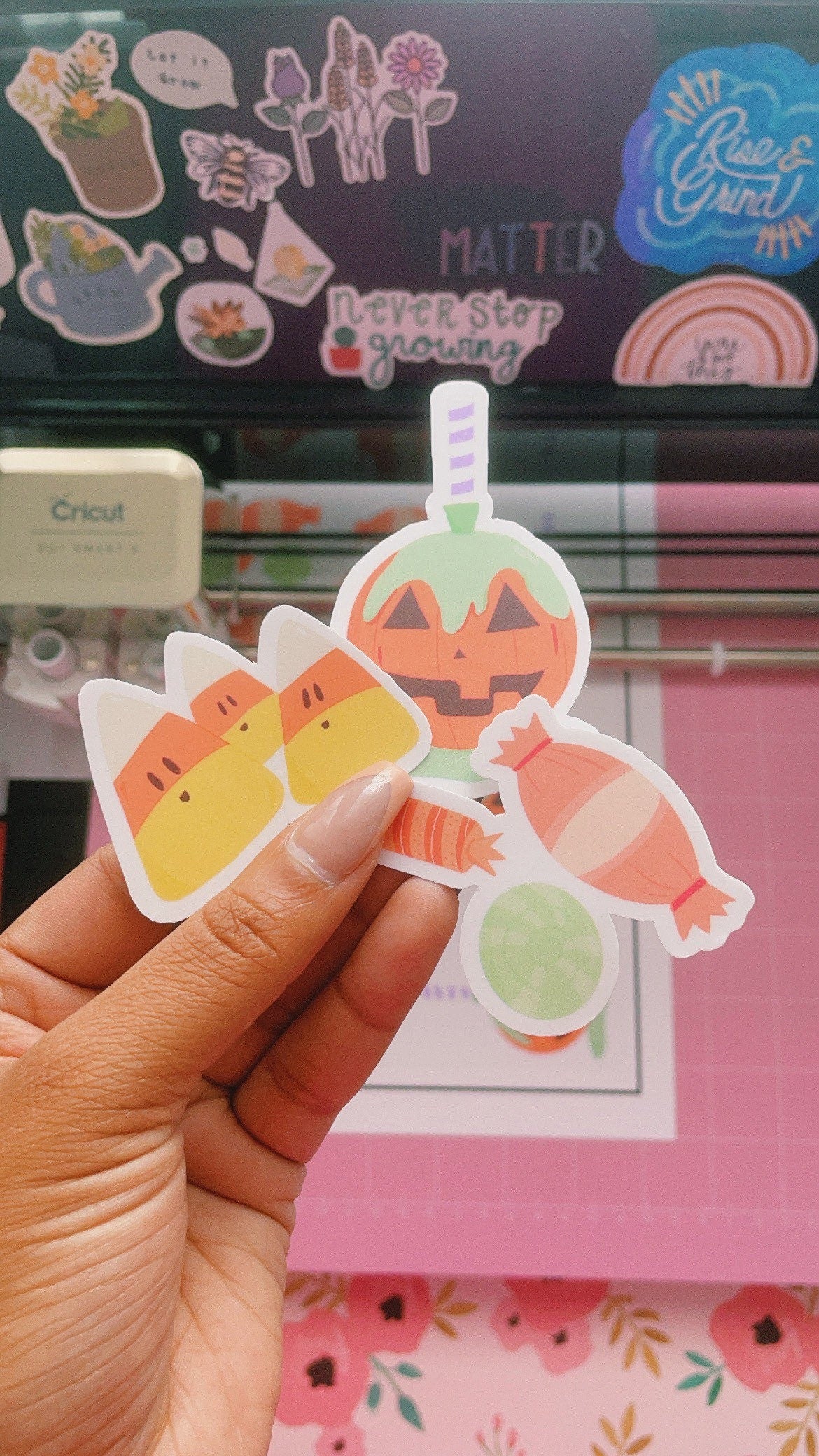 Candy Corn Vinyl Sticker – jasmithdesigns